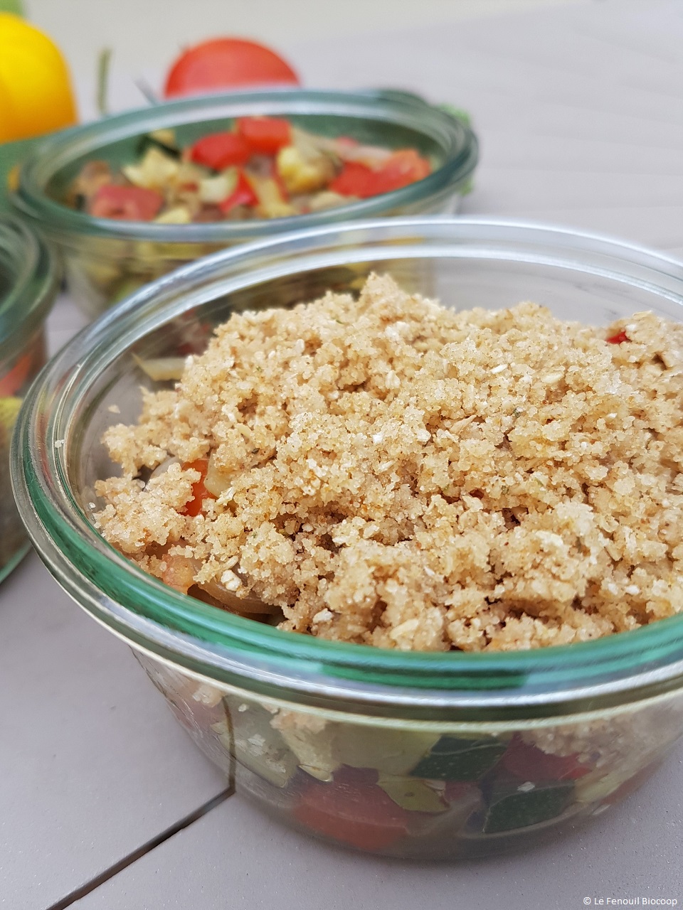 Crumble de légumes d’été au parmesan (sans gluten) – Cuisine-moi un Fenouil
